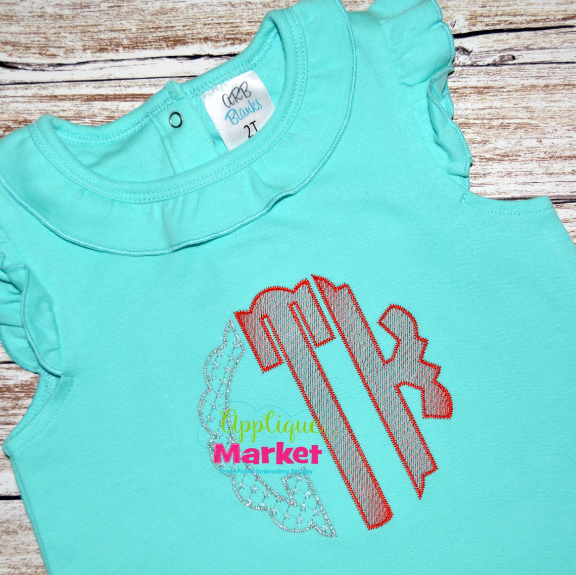 Machine Embroidery Design Embroidery Circle Scallop Monogram - Etsy