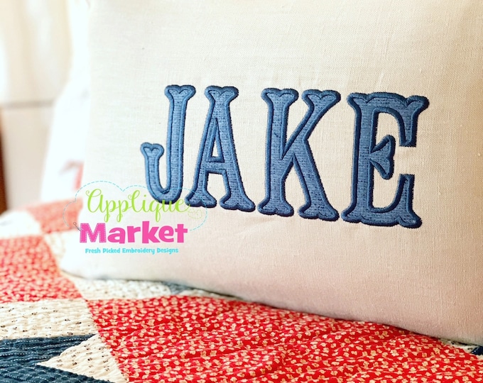 Machine Embroidery Design Fishtail Applique Satin Alphabet Font INSTANT ...