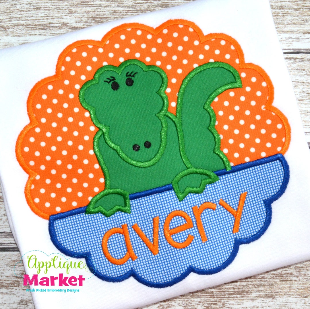 Machine Embroidery Design Applique Gator Scallop INSTANT DOWNLOAD - Etsy
