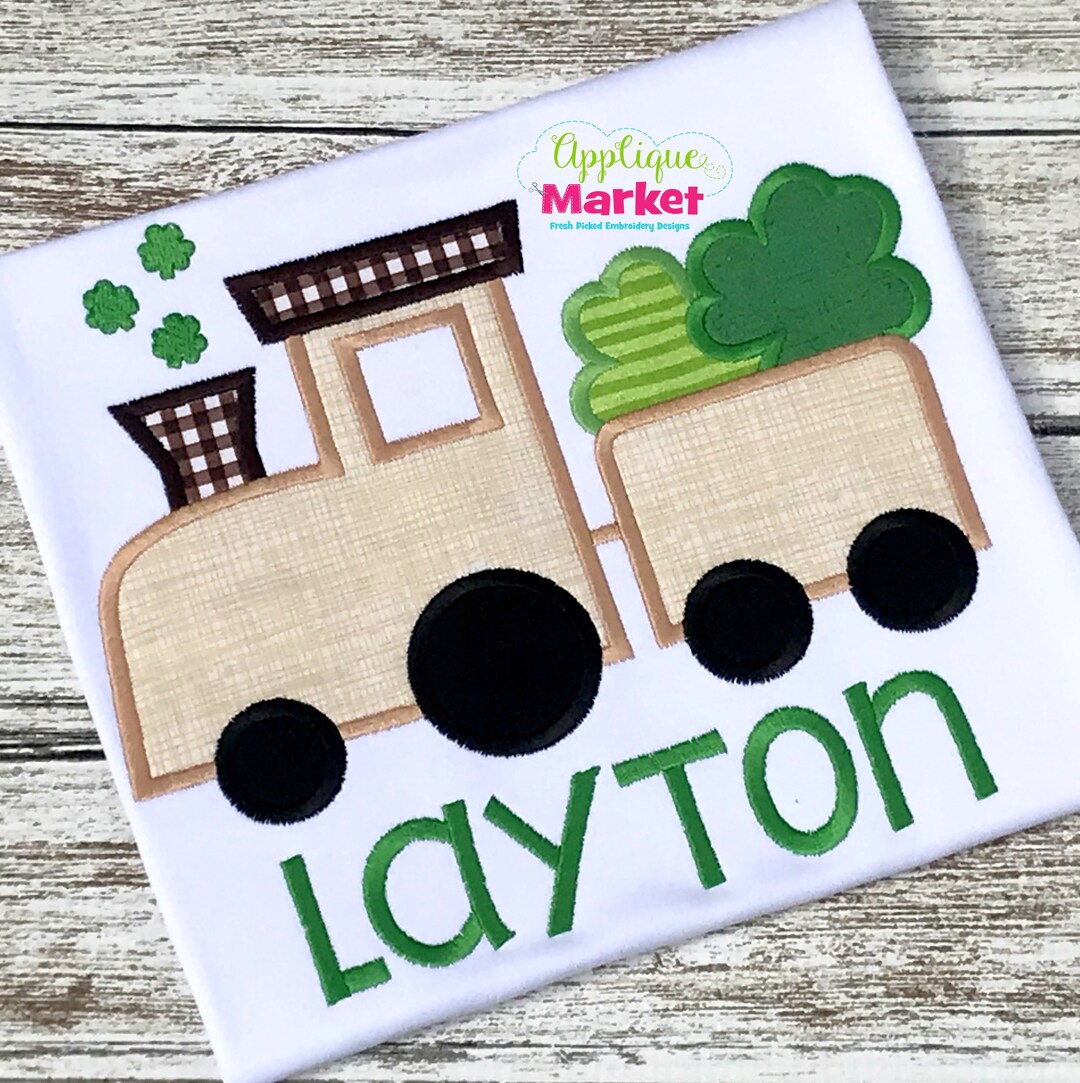 Machine Embroidery Design Applique St. Patrick Train INSTANT DOWNLOAD ...