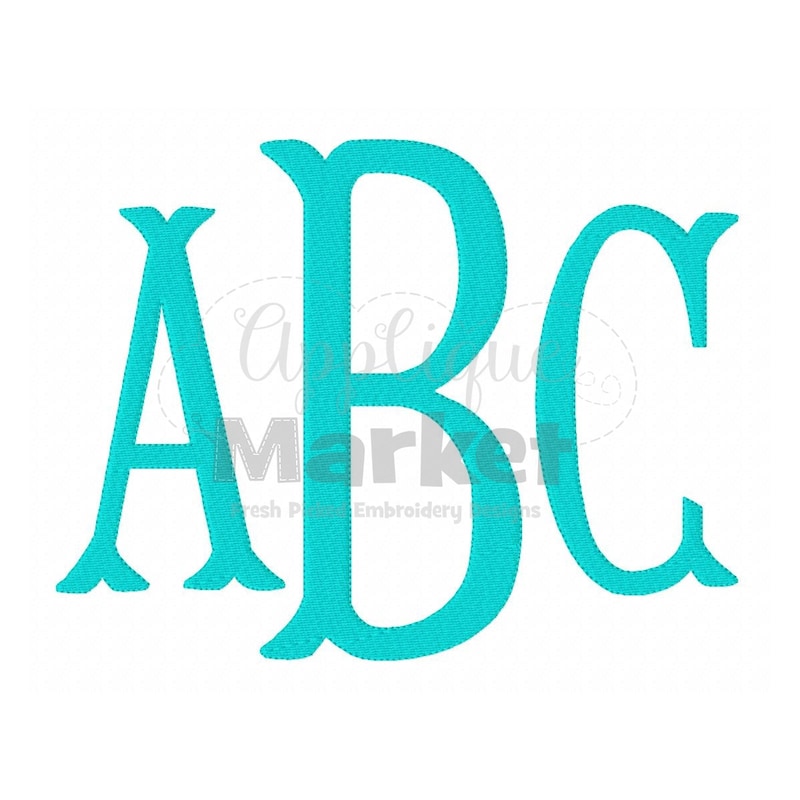 Fishtail Embroidery Font - Etsy