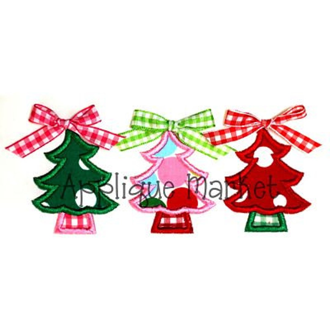 Machine Embroidery Design Applique Tree Trio INSTANT DOWNLOAD - Etsy