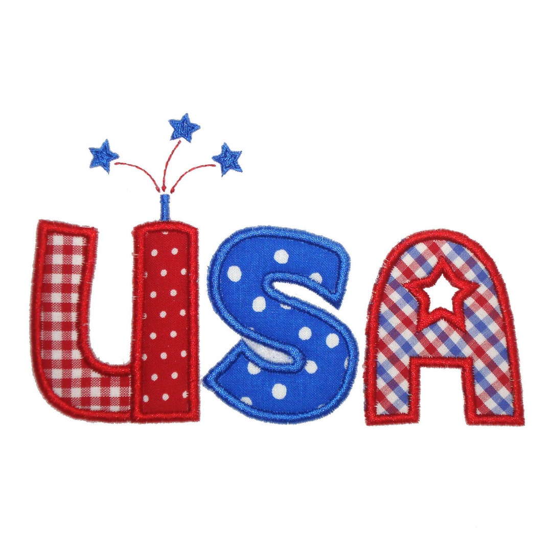 Machine Embroidery Design Applique USA INSTANT DOWNLOAD - Etsy
