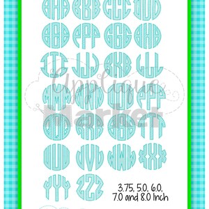 Machine Embroidery Design Embroidery Round Monogram Patterns-graph Font ...