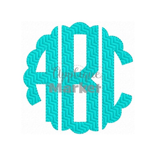 Machine Embroidery Design Fishtail Monogram Font INSTANT - Etsy