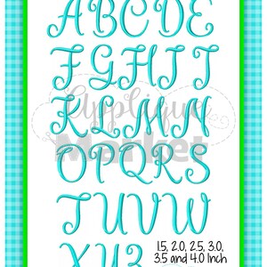 Machine Embroidery Design Embroidery Ruby Initial Script Alphabet ...