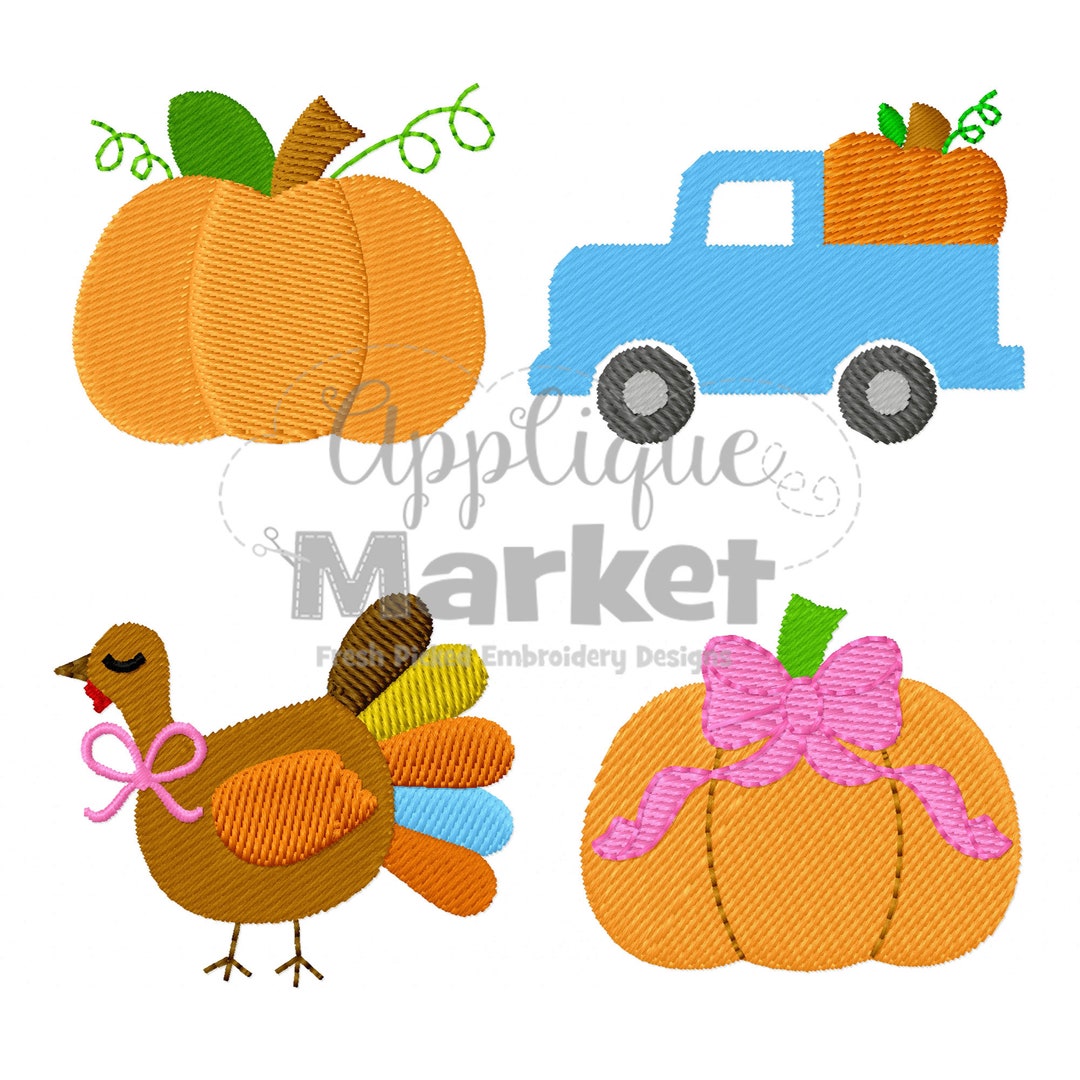 Machine Embroidery Design Fall Mini Filled Embroidery Bundle INSTANT ...