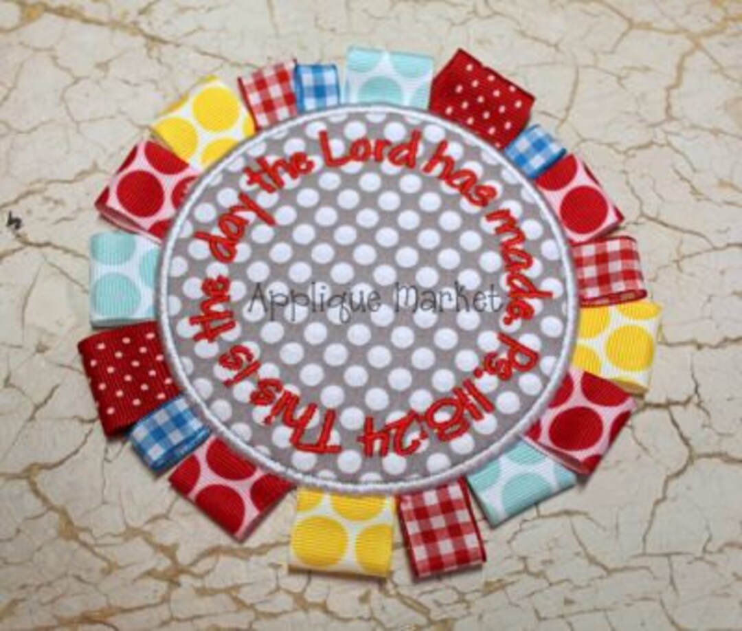 Machine Embroidery Design Applique in the Hoop Coaster This is the Day ...