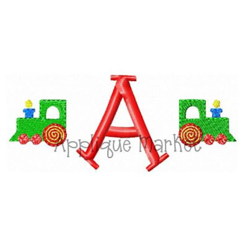 Machine Embroidery Design Train Mini Monogram INSTANT DOWNLOAD - Etsy