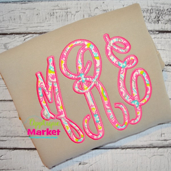 Monogram Applique - Etsy