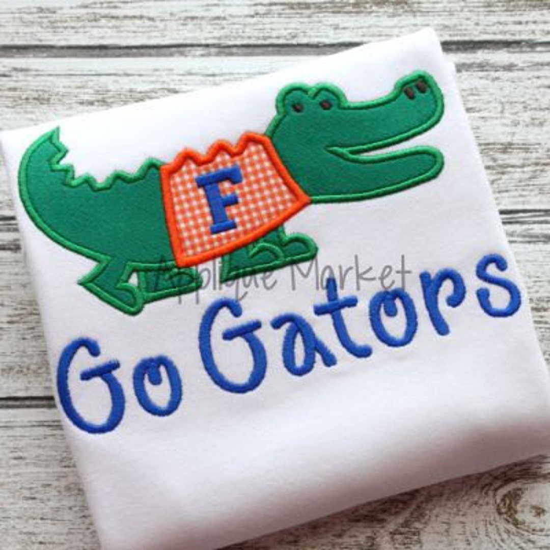 Machine Embroidery Design Applique Gator With Sweater INSTANT DOWNLOAD ...