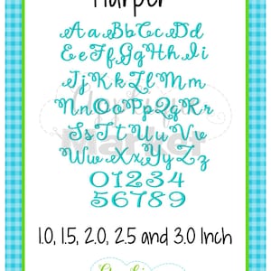 Machine Embroidery Design Font Monogram Harper Alphabet INSTANT ...