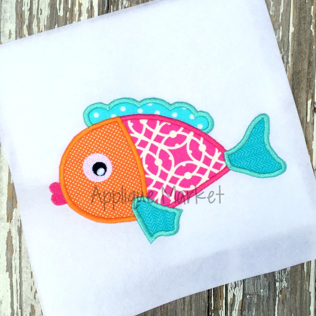 Machine Embroidery Design Applique Tropical Fish INSTANT DOWNLOAD - Etsy