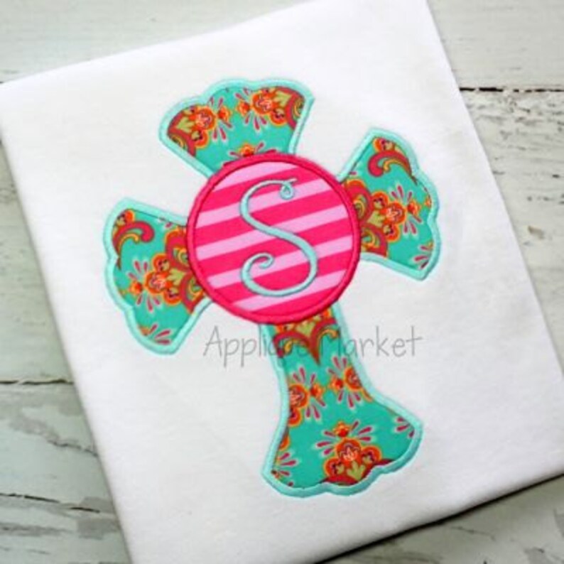 Machine Embroidery Design Applique Cross 6 INSTANT DOWNLOAD - Etsy