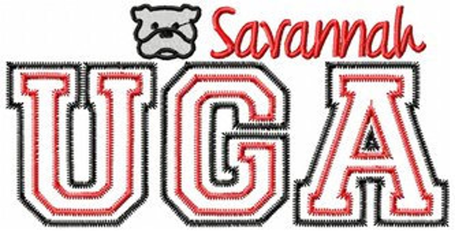 Machine Embroidery Design College Double Applique Alphabet INSTANT ...