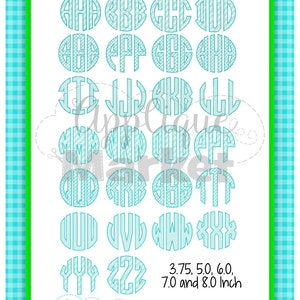 Machine Embroidery Design Embroidery Round Monogram Patterns-circles ...