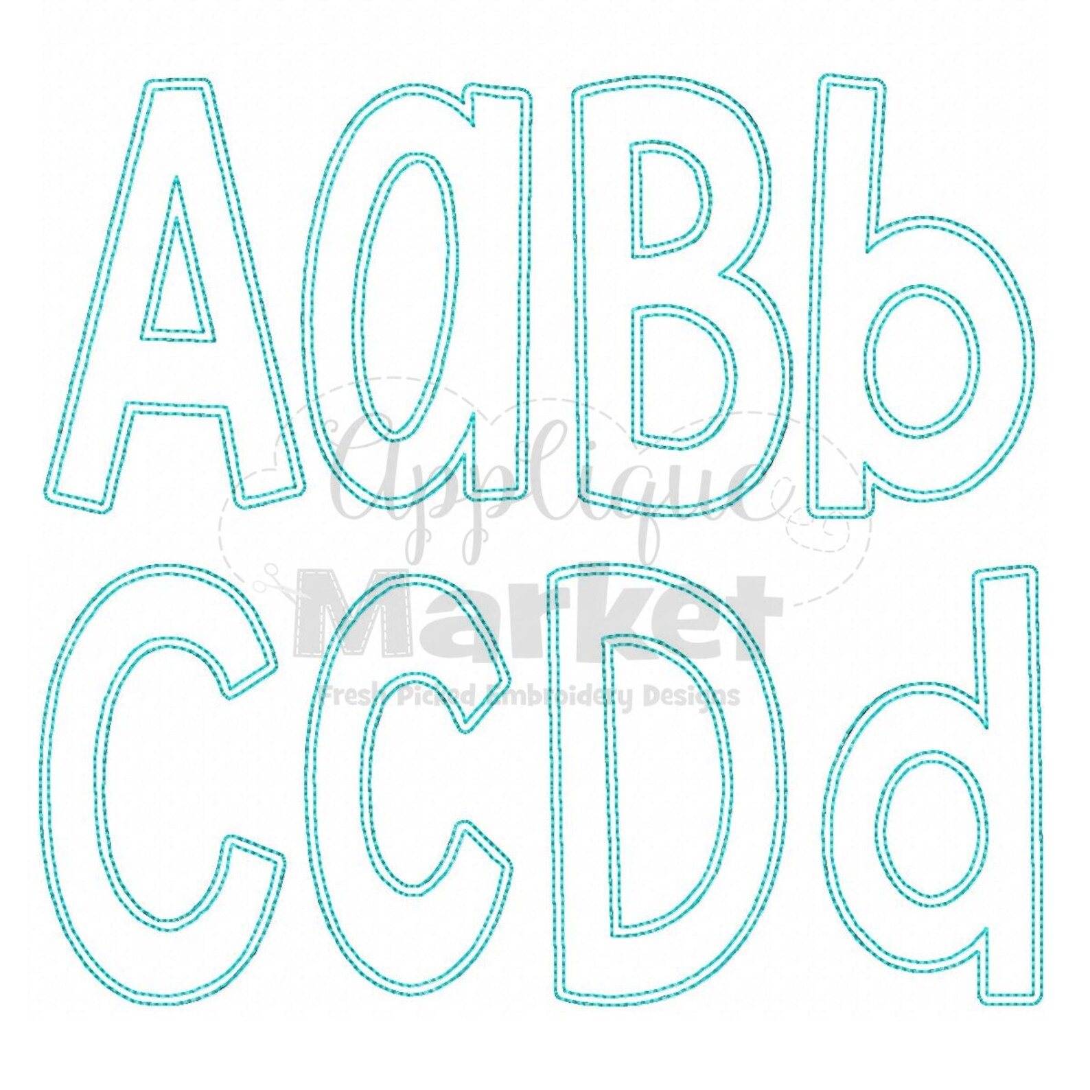 Machine Embroidery Design Applique Whimsey Block Applique Bean - Etsy