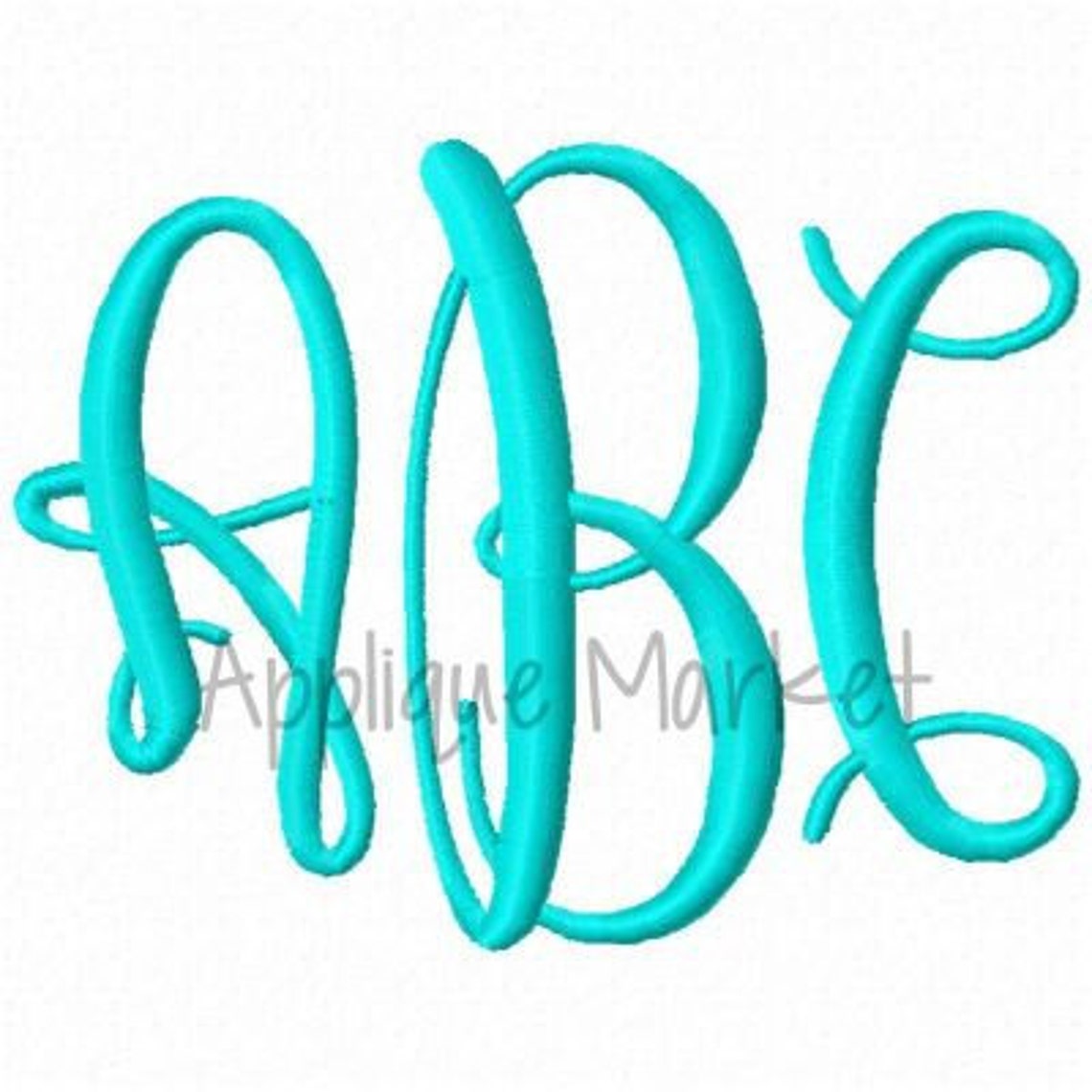 Machine Embroidery Design Alphabet Font Graceful Monogram | Etsy