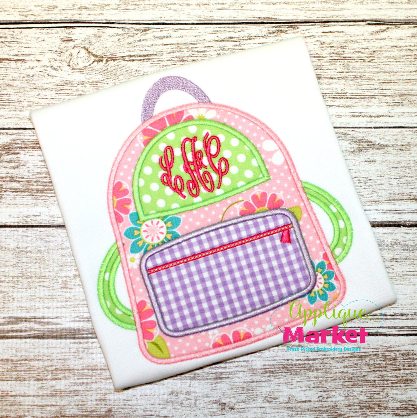 Machine Embroidery Design Embroidery Backpack Applique INSTANT | Etsy