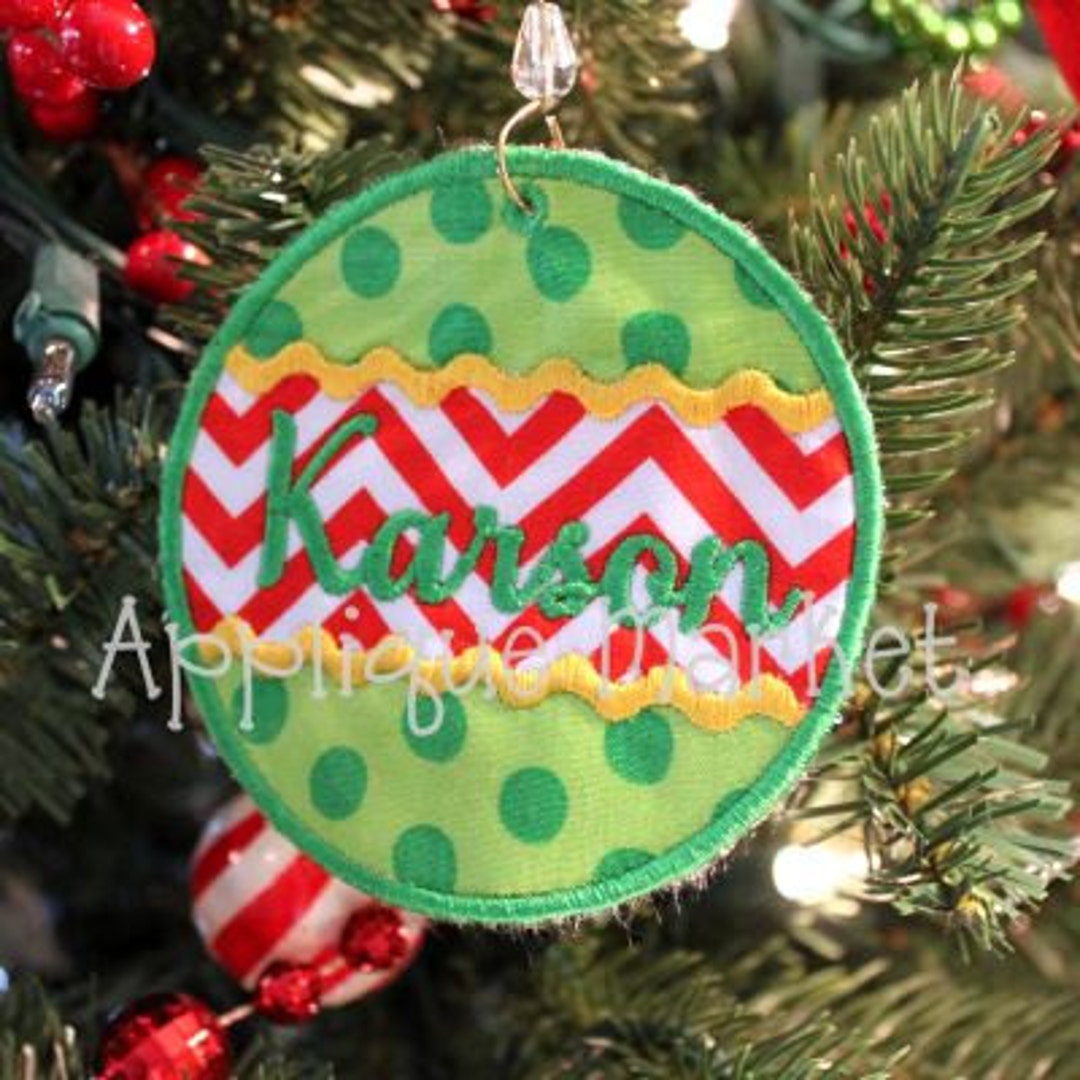Machine Embroidery Design Applique in the Hoop Split Circle Tag INSTANT ...