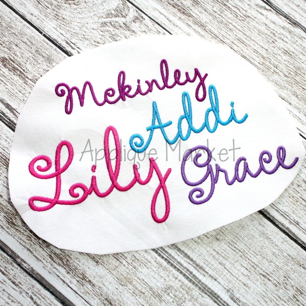 Script Embroidery Font (Just for you!) - Etsy