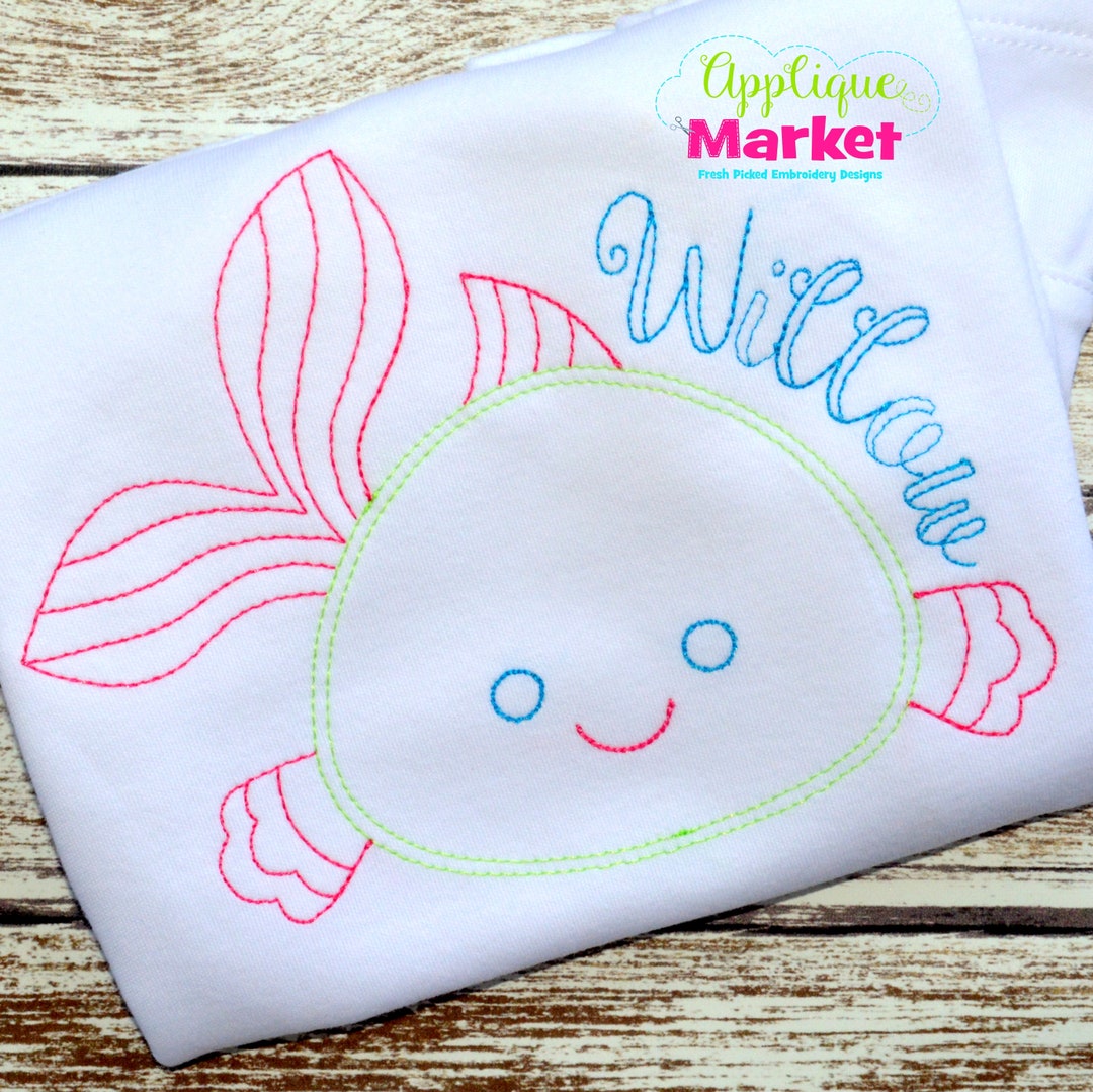 Machine Embroidery Design Embroidery Tropical Fish Vintage INSTANT ...