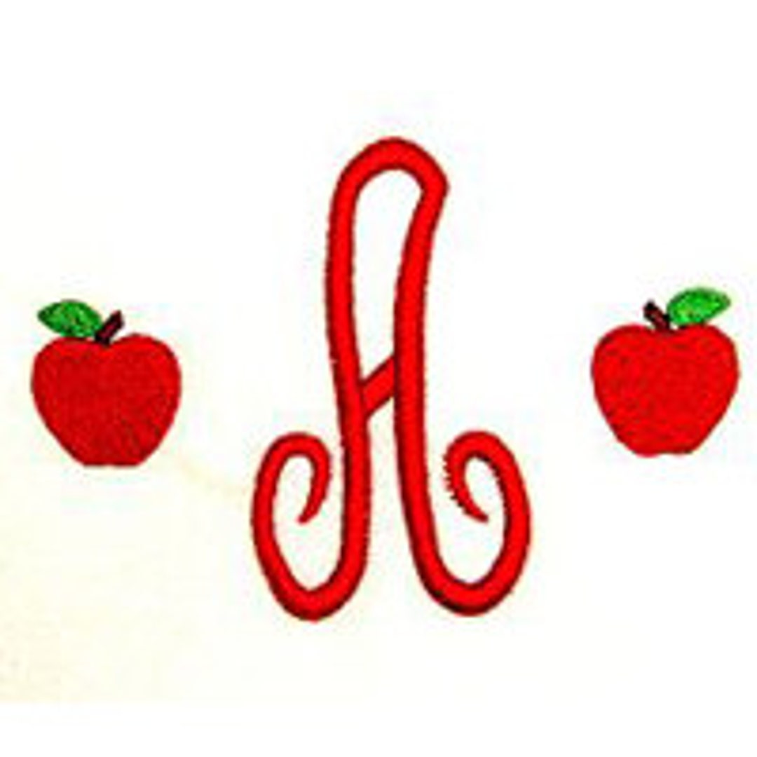 Machine Embroidery Design Embroidery Apple Mini Monogram INSTANT ...
