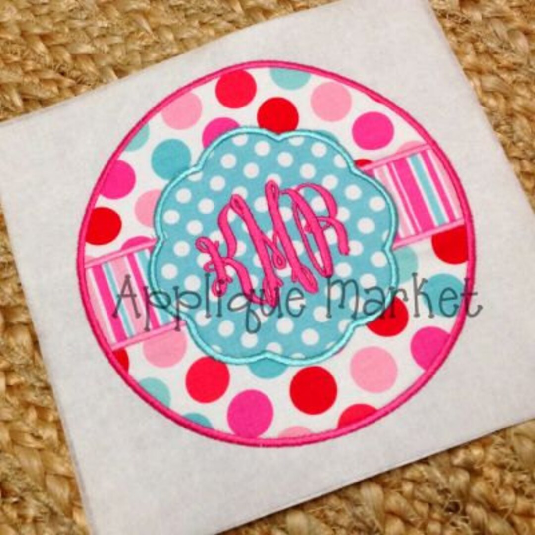 Machine Embroidery Design Applique Circle Scallop 2 INSTANT DOWNLOAD - Etsy
