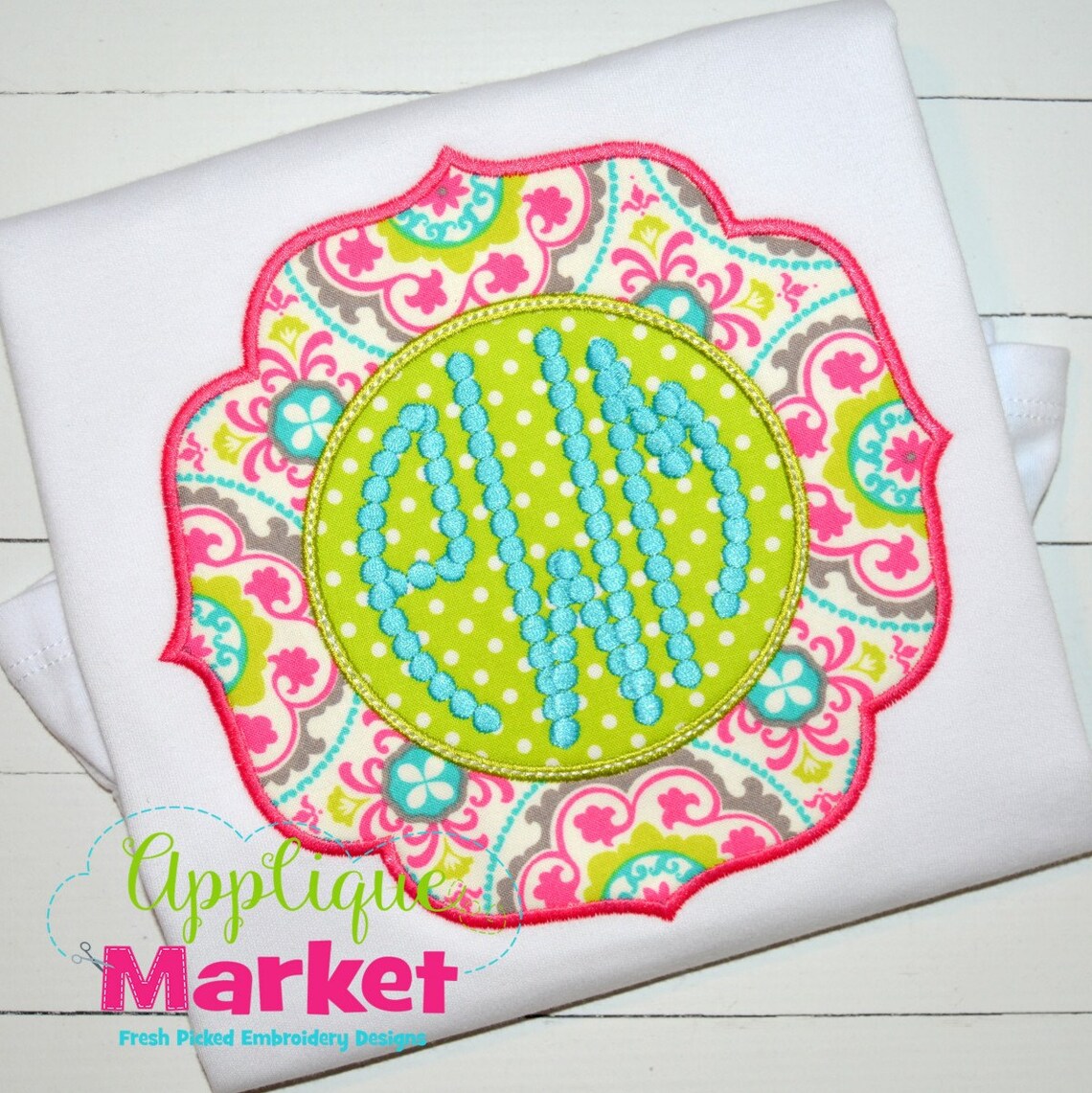 Machine Embroidery Design Embroidery Round Monogram Beaded - Etsy