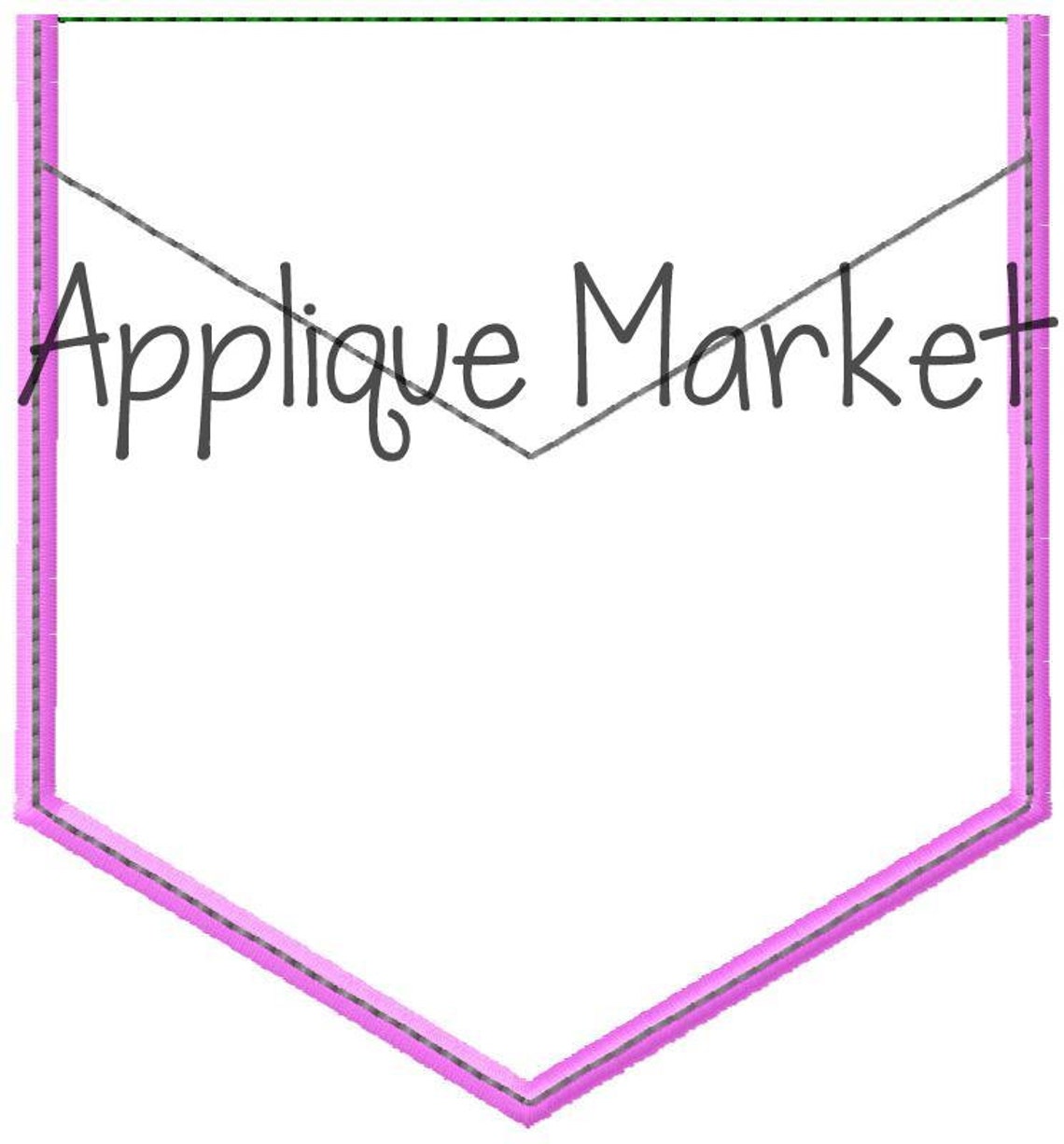 Machine Embroidery Design Applique Appli-pocket 2 Point (with ...