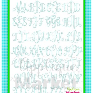 Machine Embroidery Design Caroline Monogram Vintage Stitch Alphabet ...