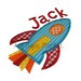 Machine Embroidery Design Applique Rocket INSTANT DOWNLOAD - Etsy