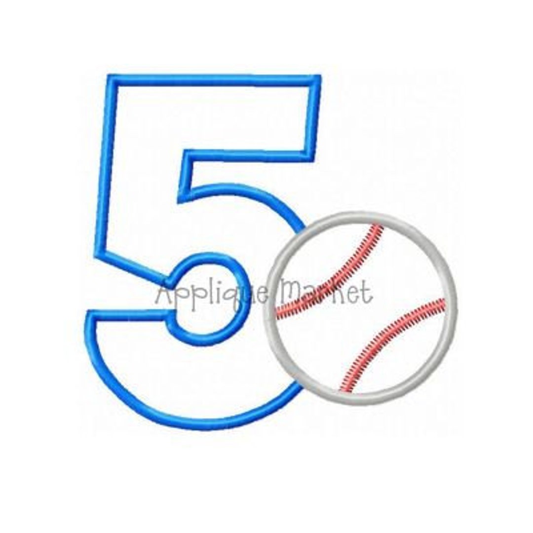 Machine Embroidery Design Applique Baseball Number Set INSTANT DOWNLOAD ...