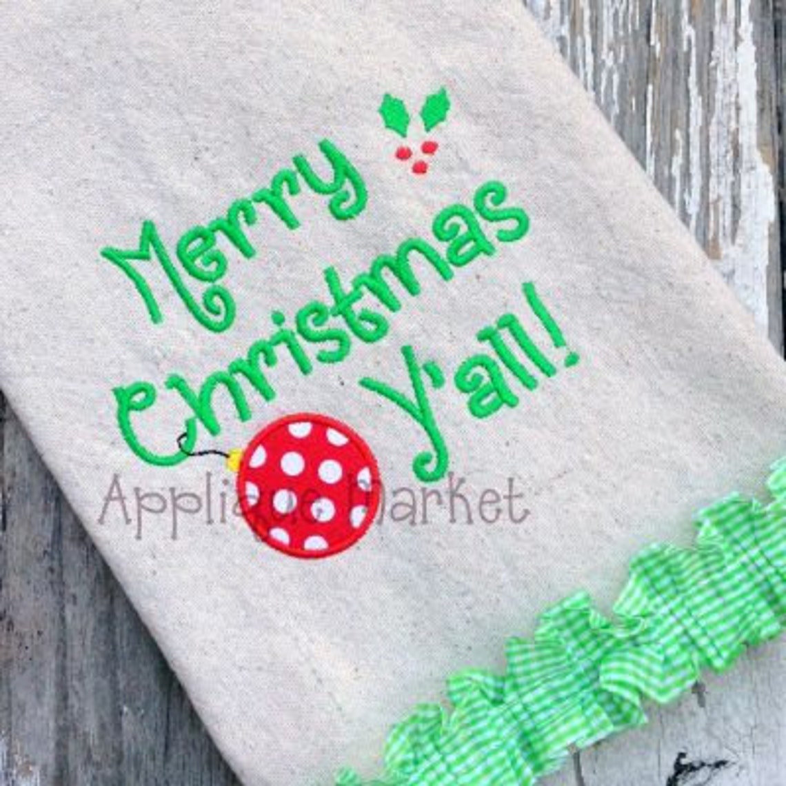 Machine Embroidery Design Applique Merry Christmas Y'all - Etsy