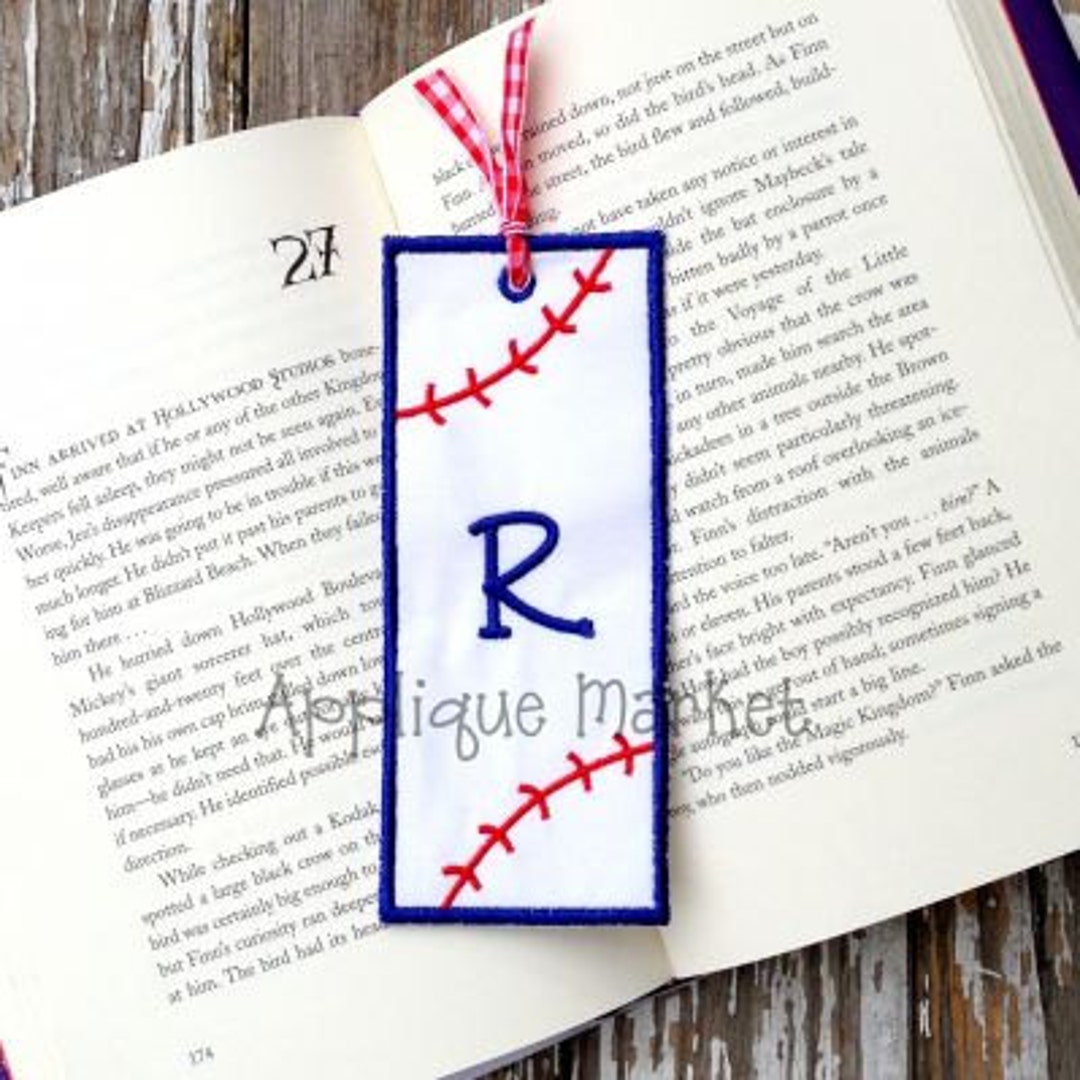Machine Embroidery Design Applique Appli-pocket Baseball 2 Bookmark ...