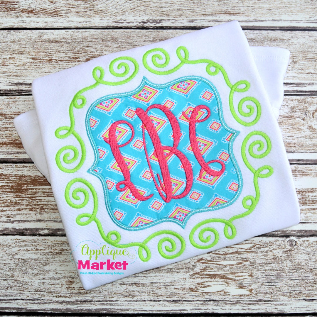 Machine Embroidery Design Embroidery Scroll Square Frame Applique ...