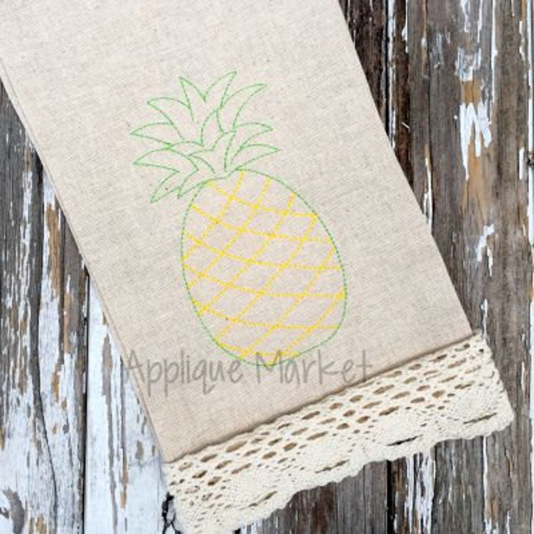 Machine Embroidery Design Pineapple Vintage INSTANT DOWNLOAD - Etsy