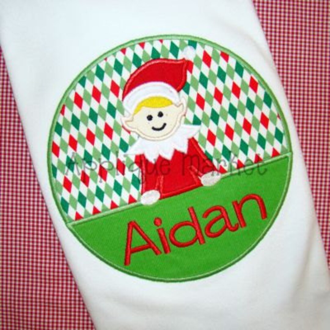 Machine Embroidery Design Applique Elf Circle 2 INSTANT DOWNLOAD - Etsy