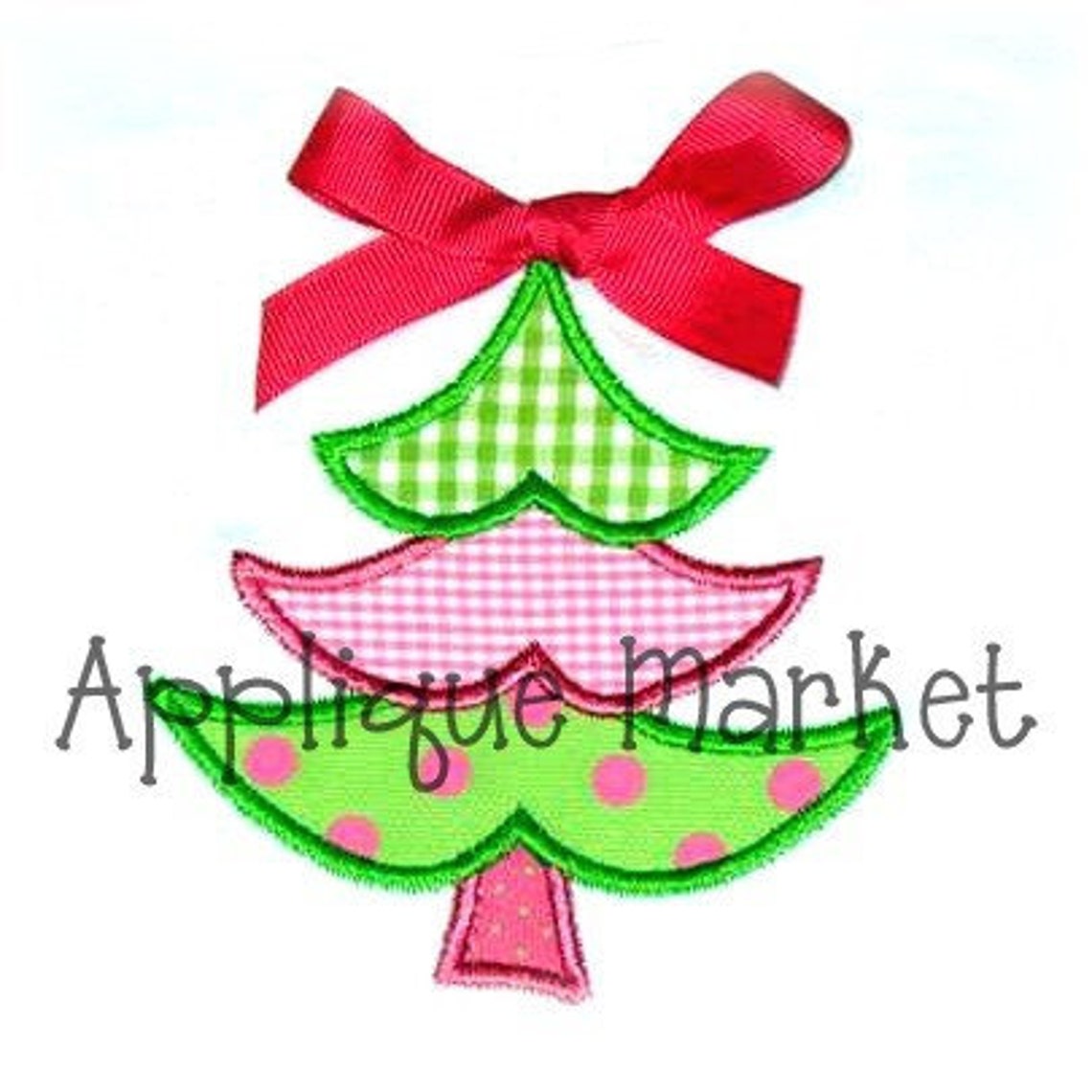 Machine Embroidery Design Applique Christmas Tree INSTANT - Etsy