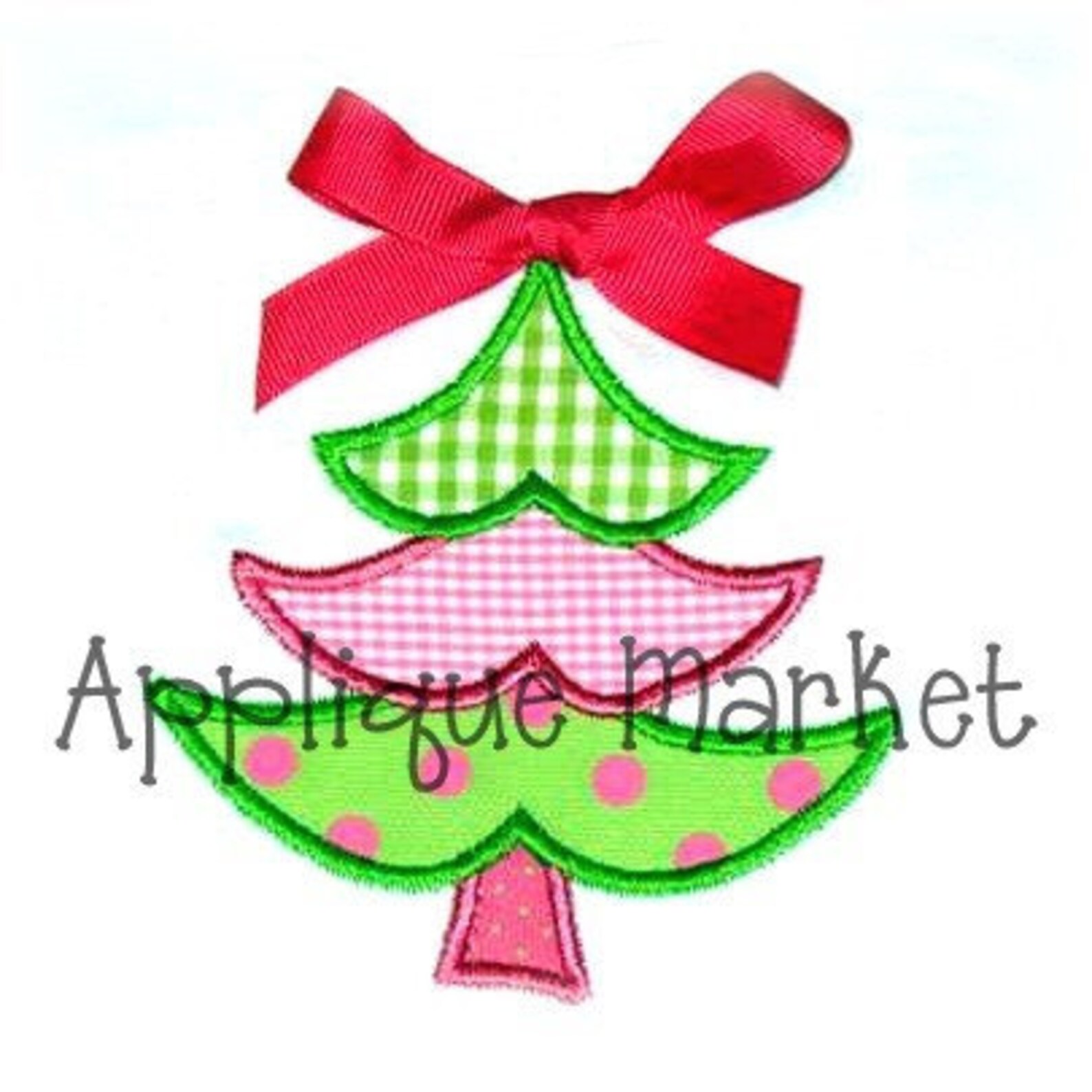 Machine Embroidery Design Applique Christmas Tree INSTANT - Etsy