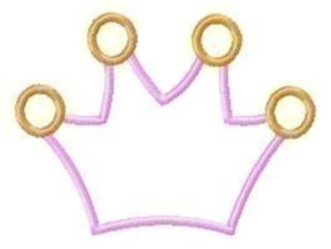 Machine Embroidery Design Applique Crown Alone or With No. 1 - Etsy