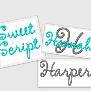 Machine Embroidery Design Font Sweet Script INSTANT DOWNLOAD - Etsy