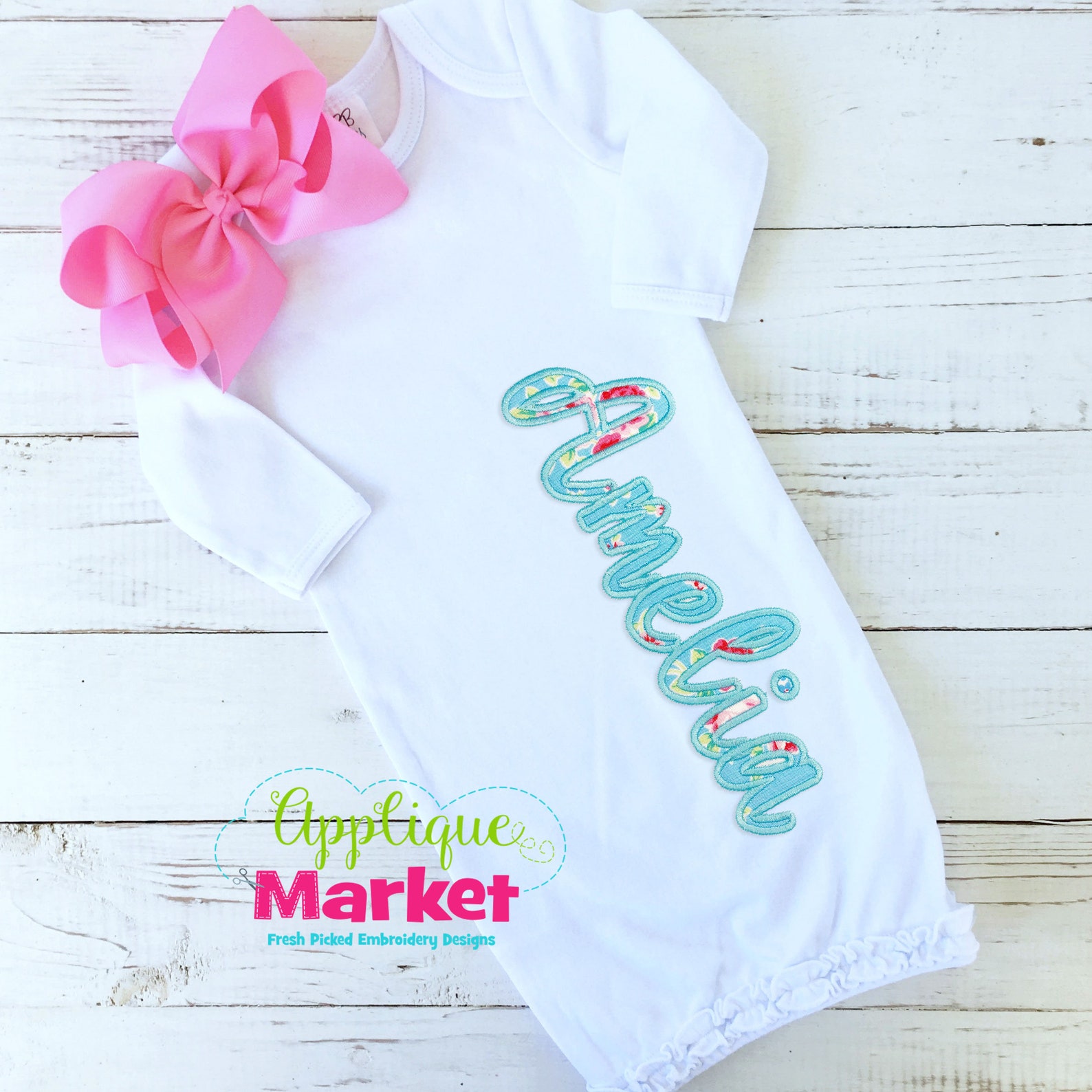Machine Embroidery Design Casual Cursive Applique Alphabet Satin Stitch ...