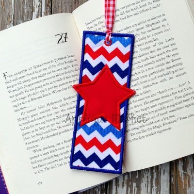 Machine Embroidery Design Applique Appli-pocket Star Bookmark INSTANT ...