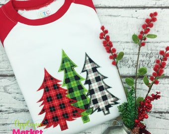 Machine Embroidery Design Applique Winter Trees Satin INSTANT | Etsy