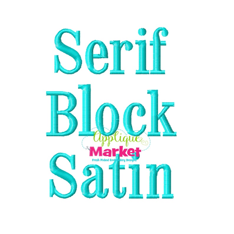 Machine Embroidery Design Serif Block Satin Alphabet Font INSTANT DOWNLOAD - Etsy