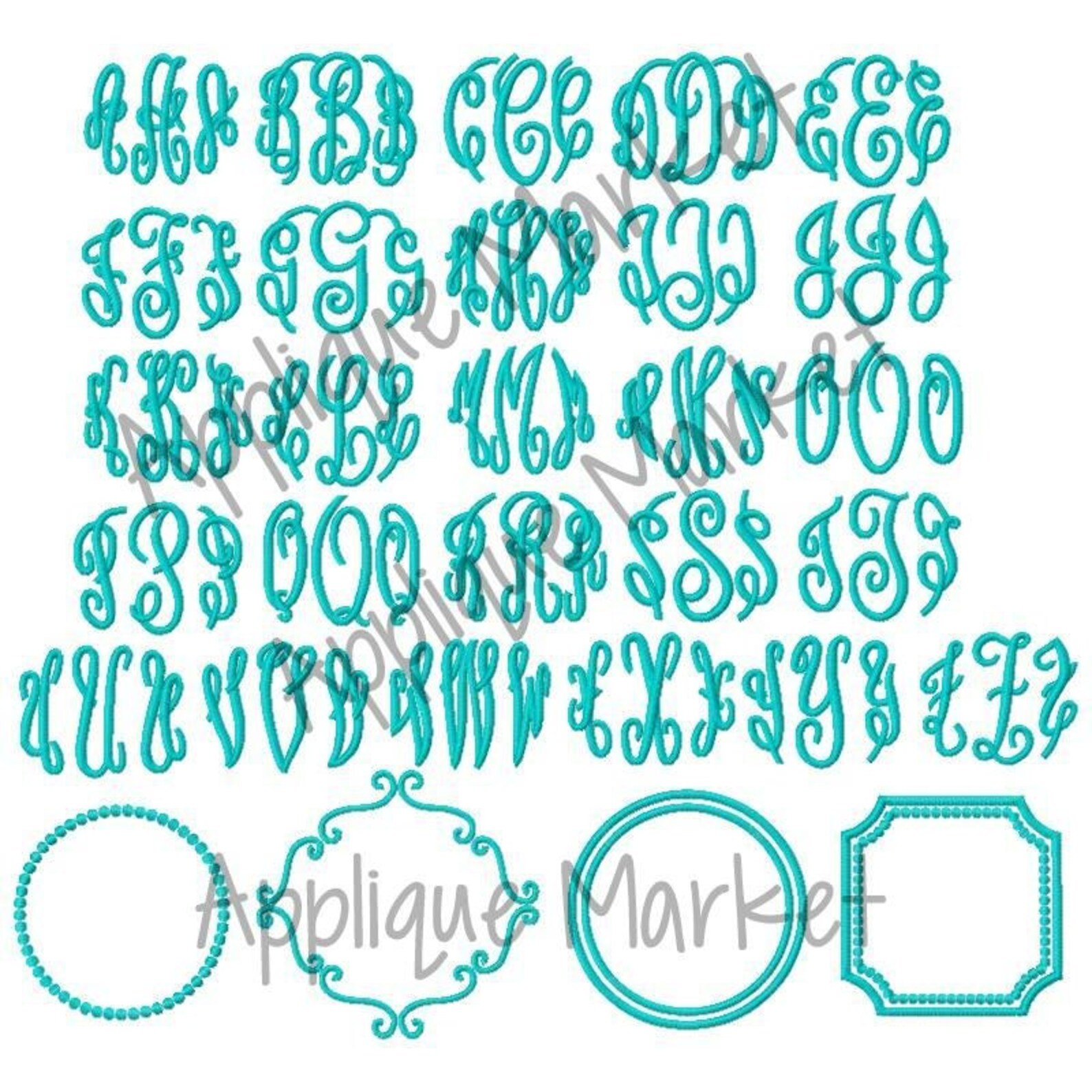 Machine Embroidery Design Embroidery Grand Monogram Large Sizes INSTANT ...