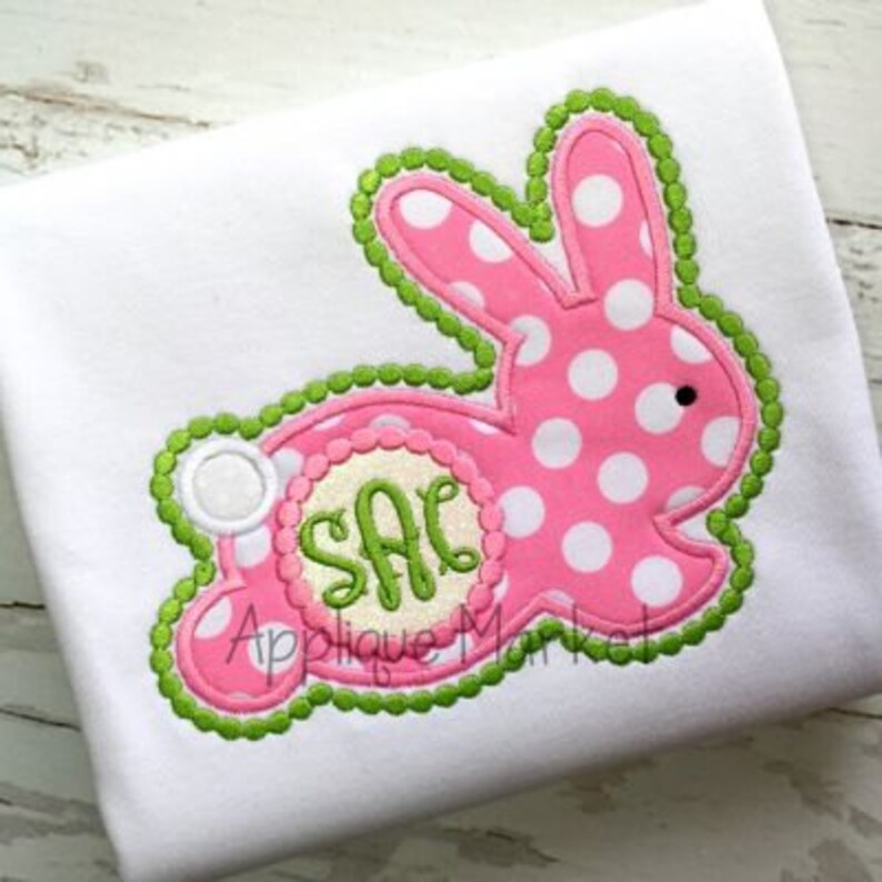 Machine Embroidery Design Applique Bunny Silhouette Girl - Etsy