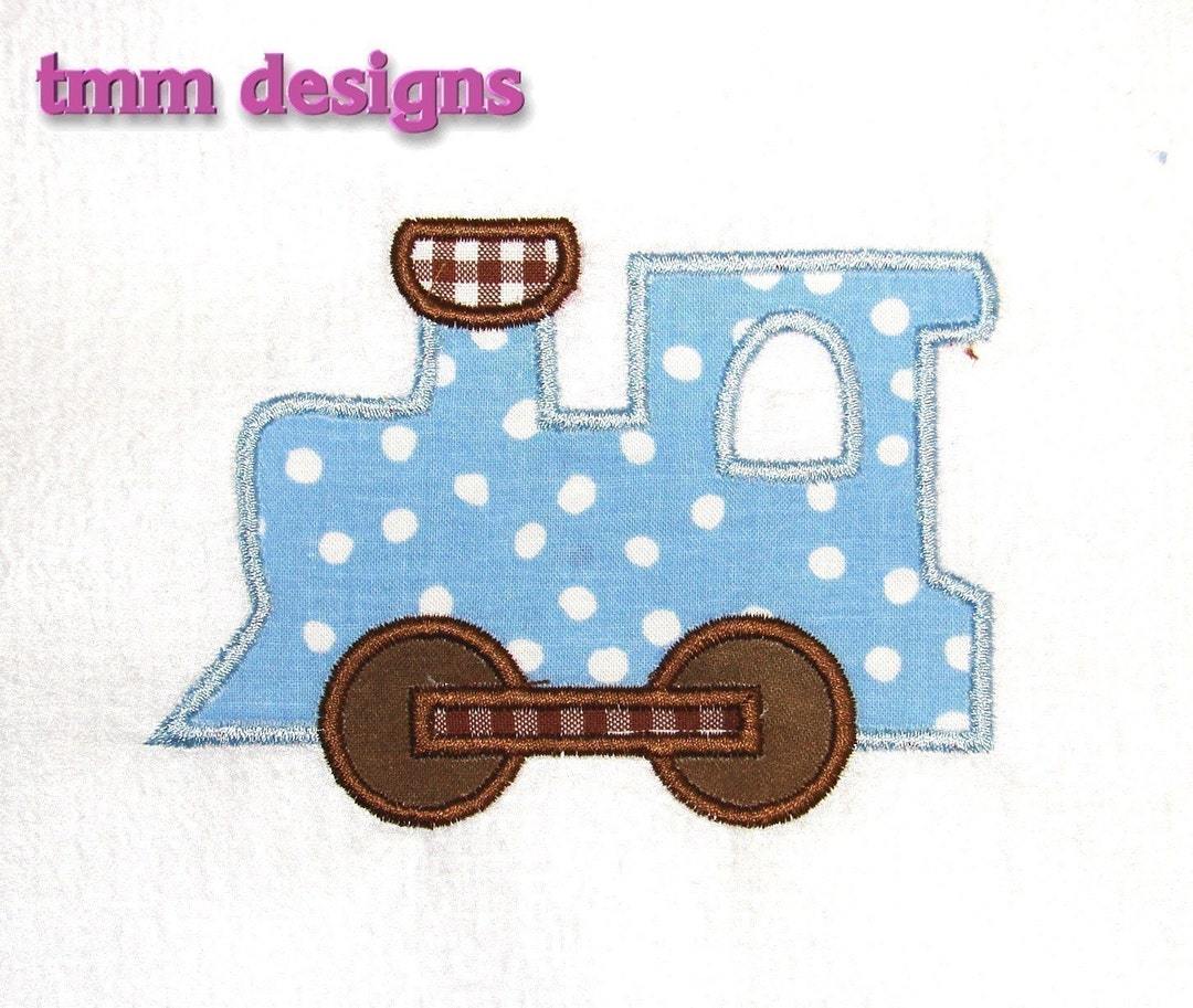 Machine Embroidery Applique Design Train INSTANT DOWNLOAD - Etsy