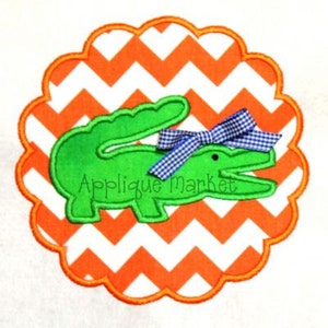 Machine Embroidery Design Applique Gator 2 Scallop INSTANT DOWNLOAD - Etsy
